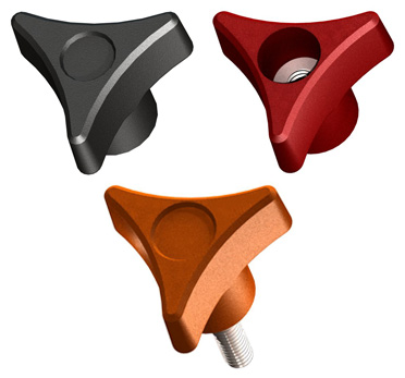 Item # 3P4 Med. 3-Point Knobs, 3-Prong Knobs On Innovative Components