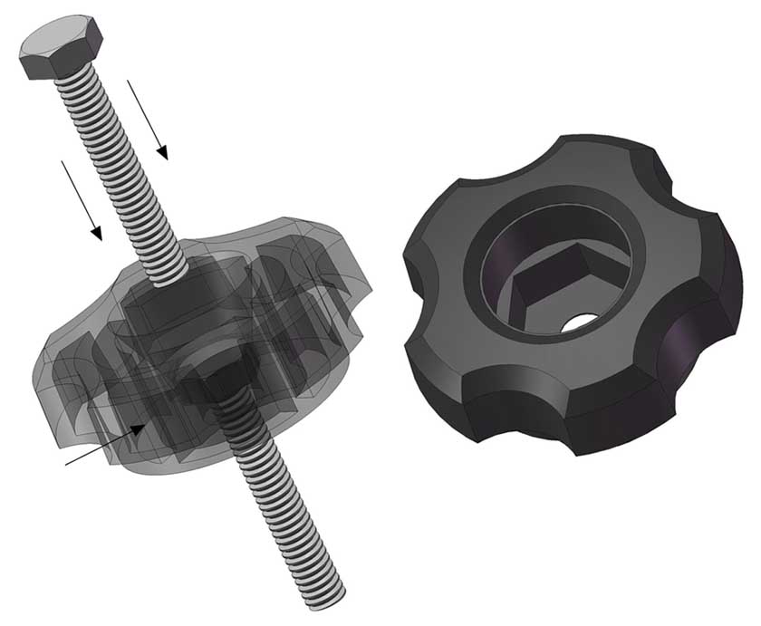 Snap-Lock Fluted Knobs by Innovative Components. Plastic Knob Mfr.