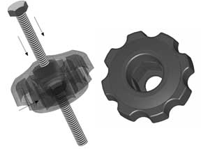 Item # F6 Lrg. Snap-Lock Fluted Knobs, Fluted Snap-Lock Knobs On ...