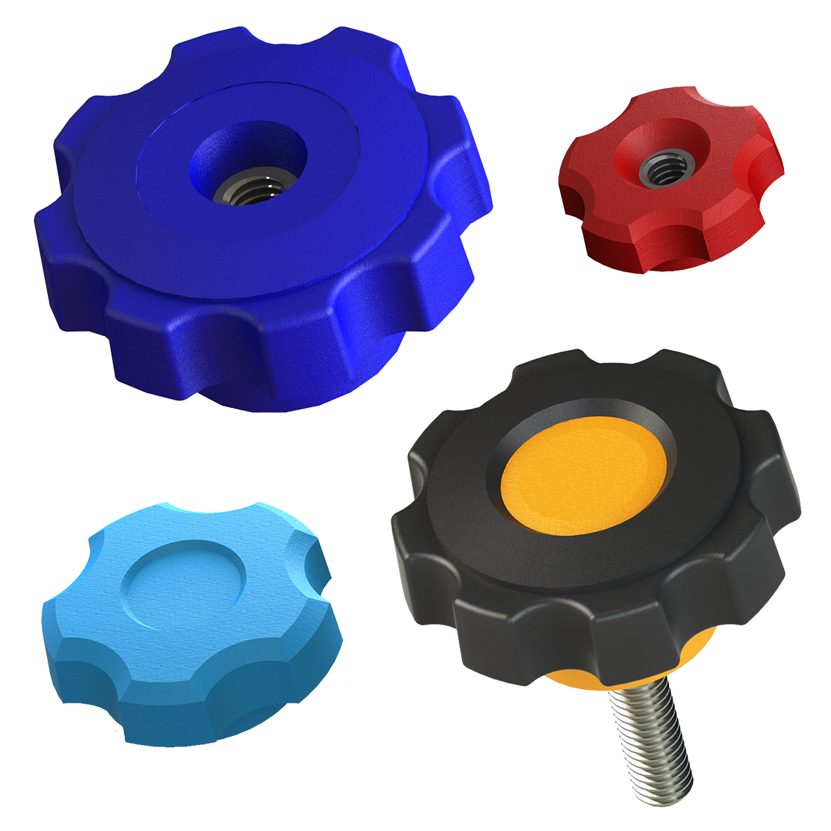 Fluted Knobs by Innovative Components. Plastic Knob Mfr.