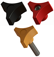 Item # 3P2 Sml. 3-Point Knobs, 3-Prong Knobs On Innovative Components